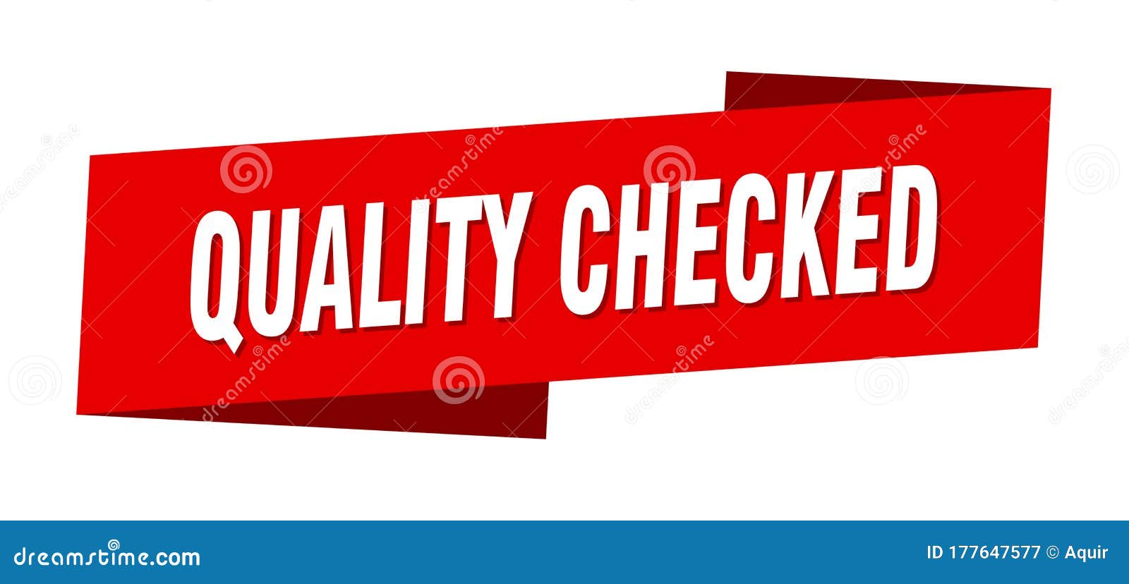 Quality Checked Banner Template. Quality Checked Ribbon Label Stock ...