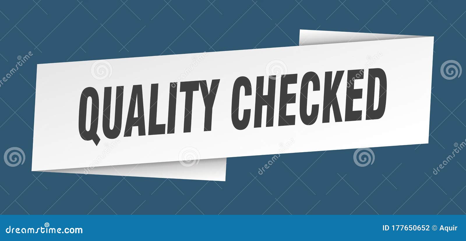 Quality Checked Banner Template. Quality Checked Ribbon Label Stock ...