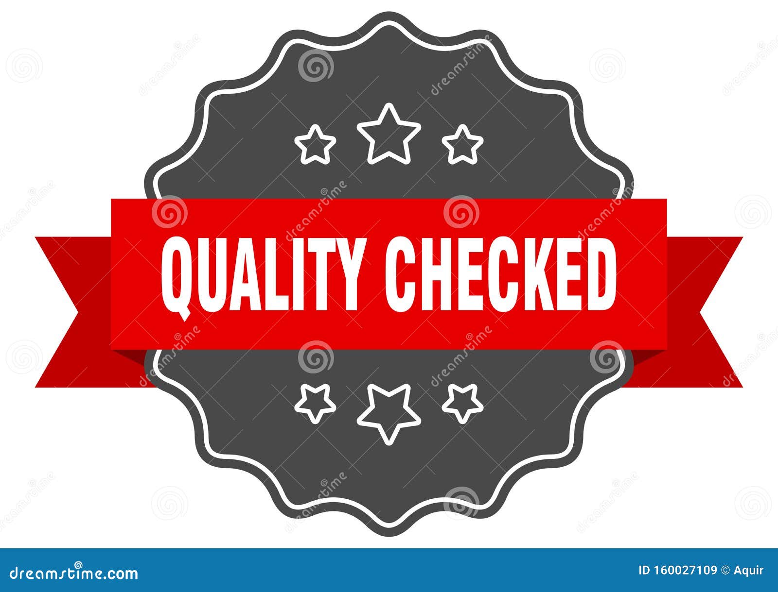 Quality checked label stock vector. Illustration of emblem - 160027109