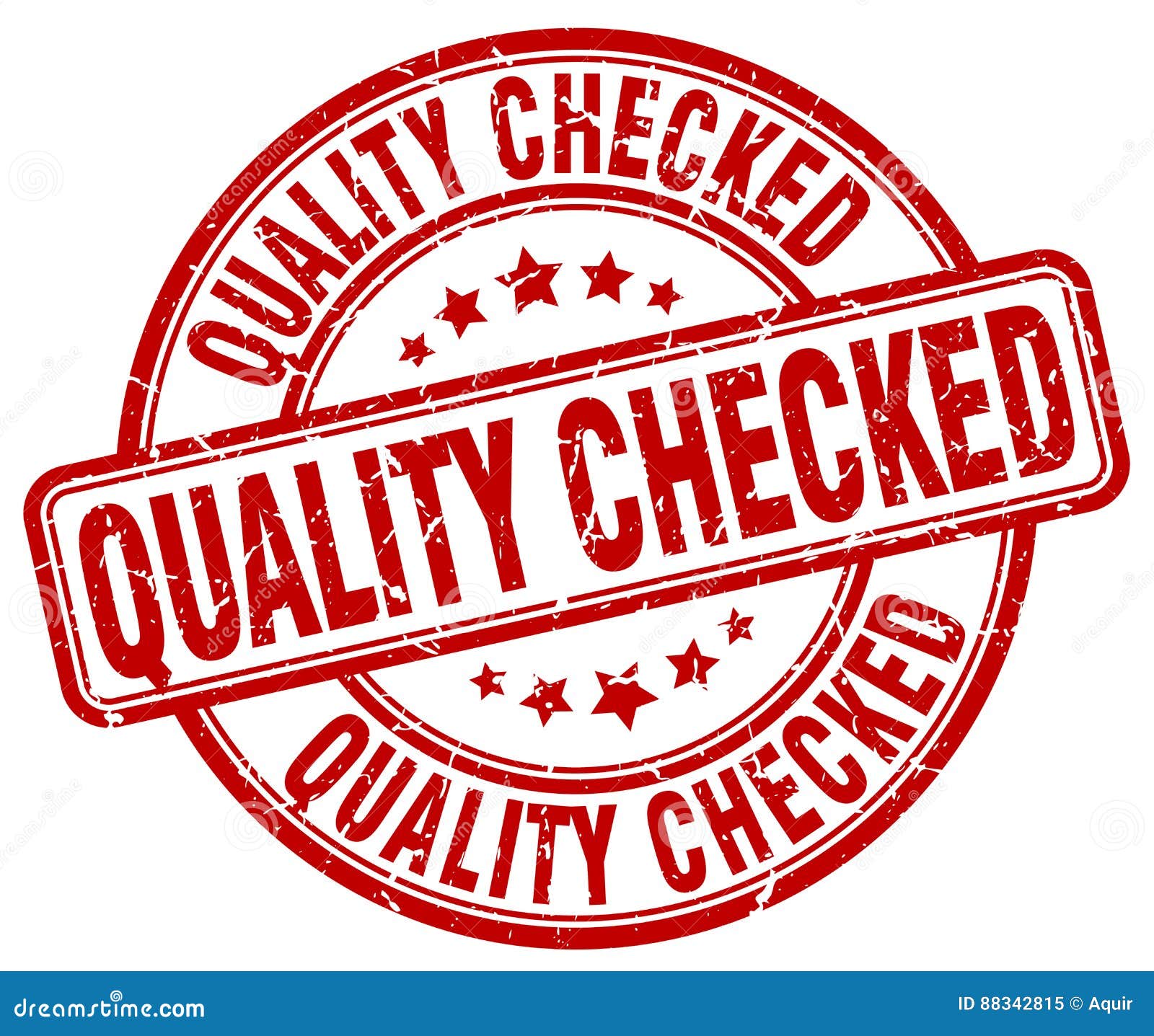 Quality Checked Red Grunge Round Vintage Stamp Stock Vector ...