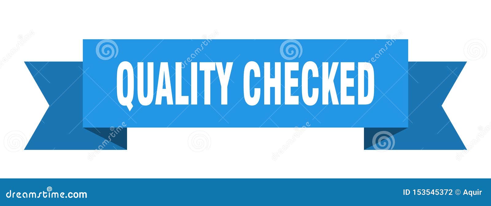 Quality checked ribbon. stock vector. Illustration of checked - 153545372