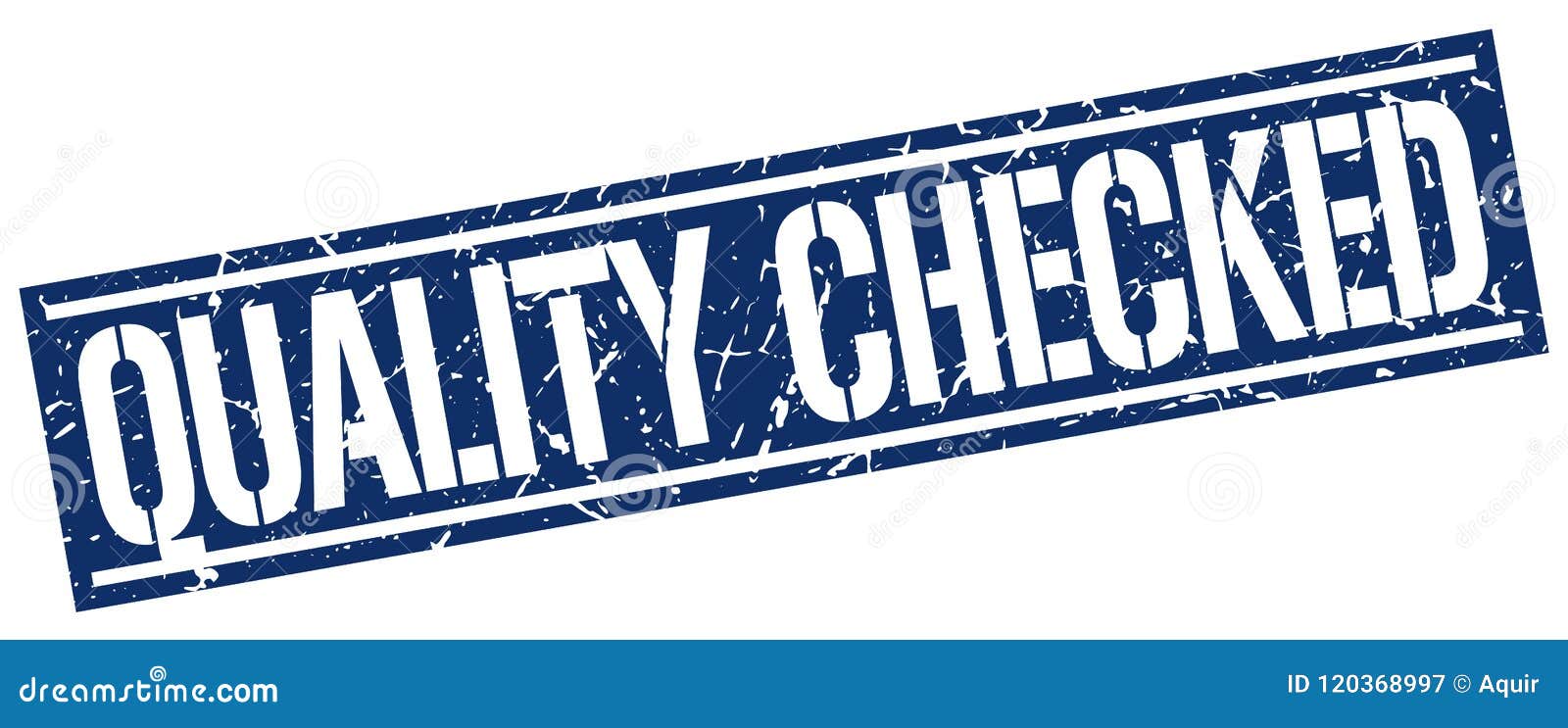 Quality checked stamp stock vector. Illustration of isolated - 120368997