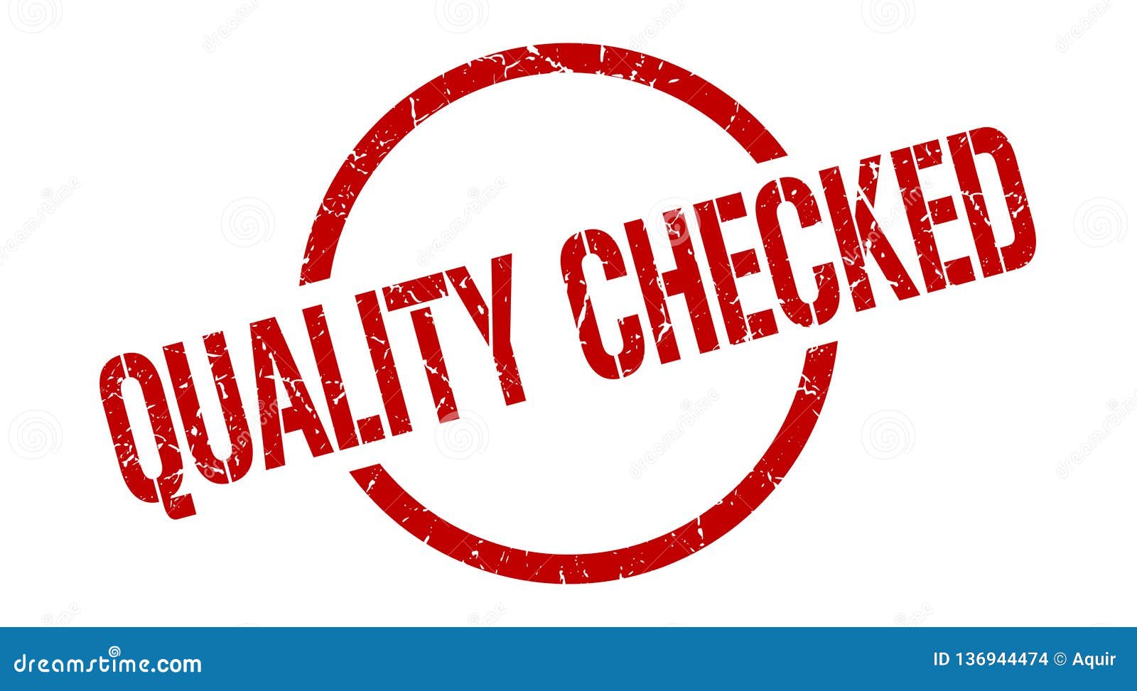 Quality checked stamp stock vector. Illustration of sticker - 136944474
