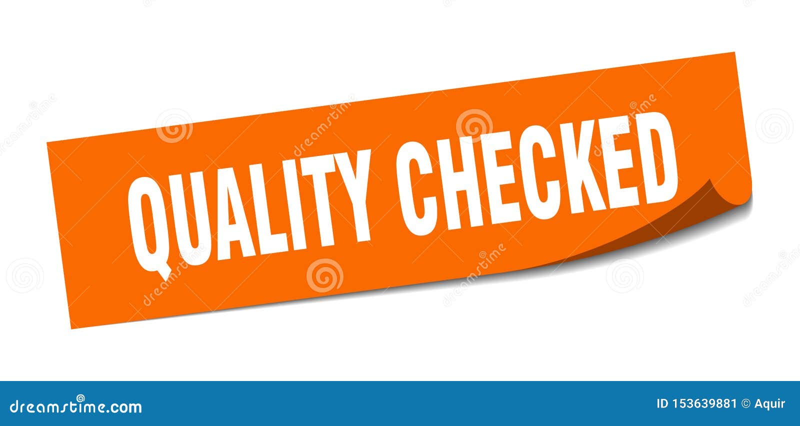 Quality checked sticker. stock vector. Illustration of template - 153639881