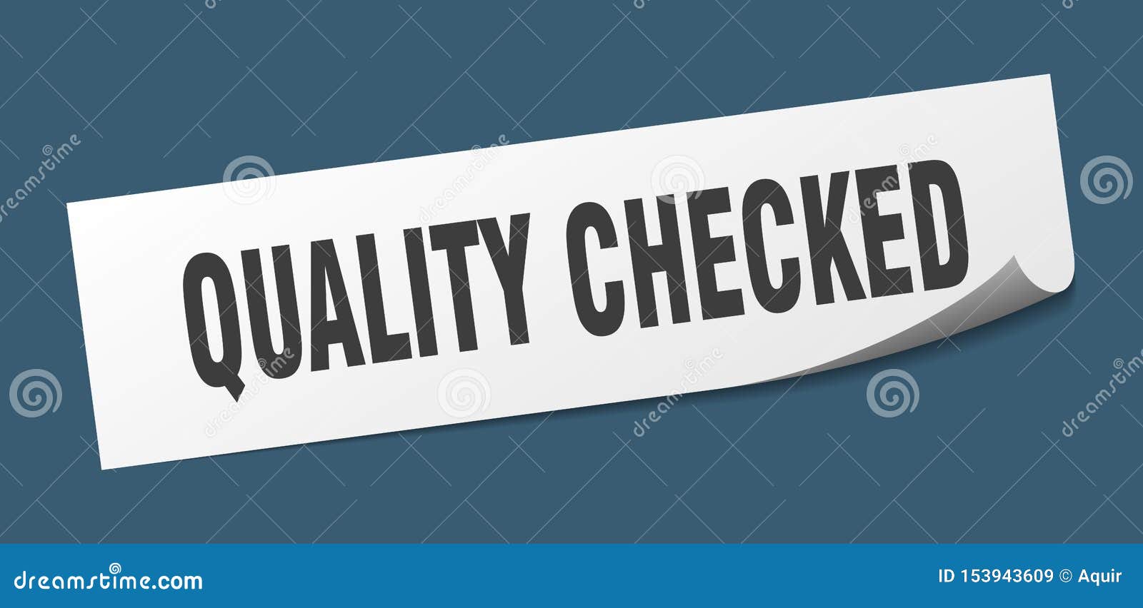 Quality checked sticker. stock vector. Illustration of paper - 153943609