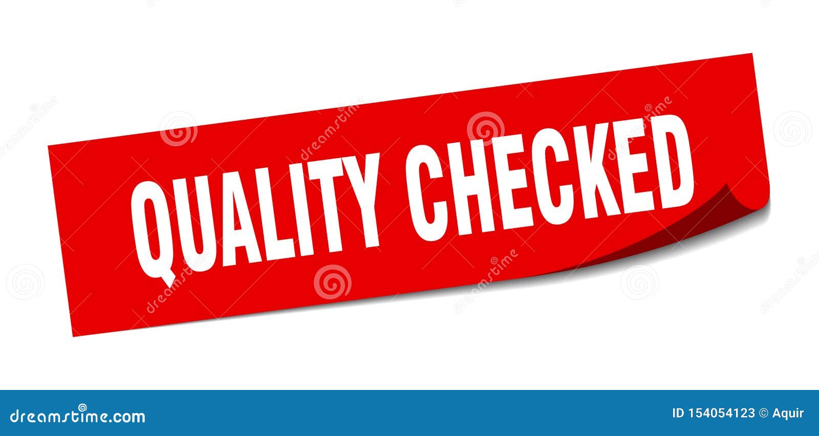 Quality checked sticker. stock vector. Illustration of sticker - 154054123