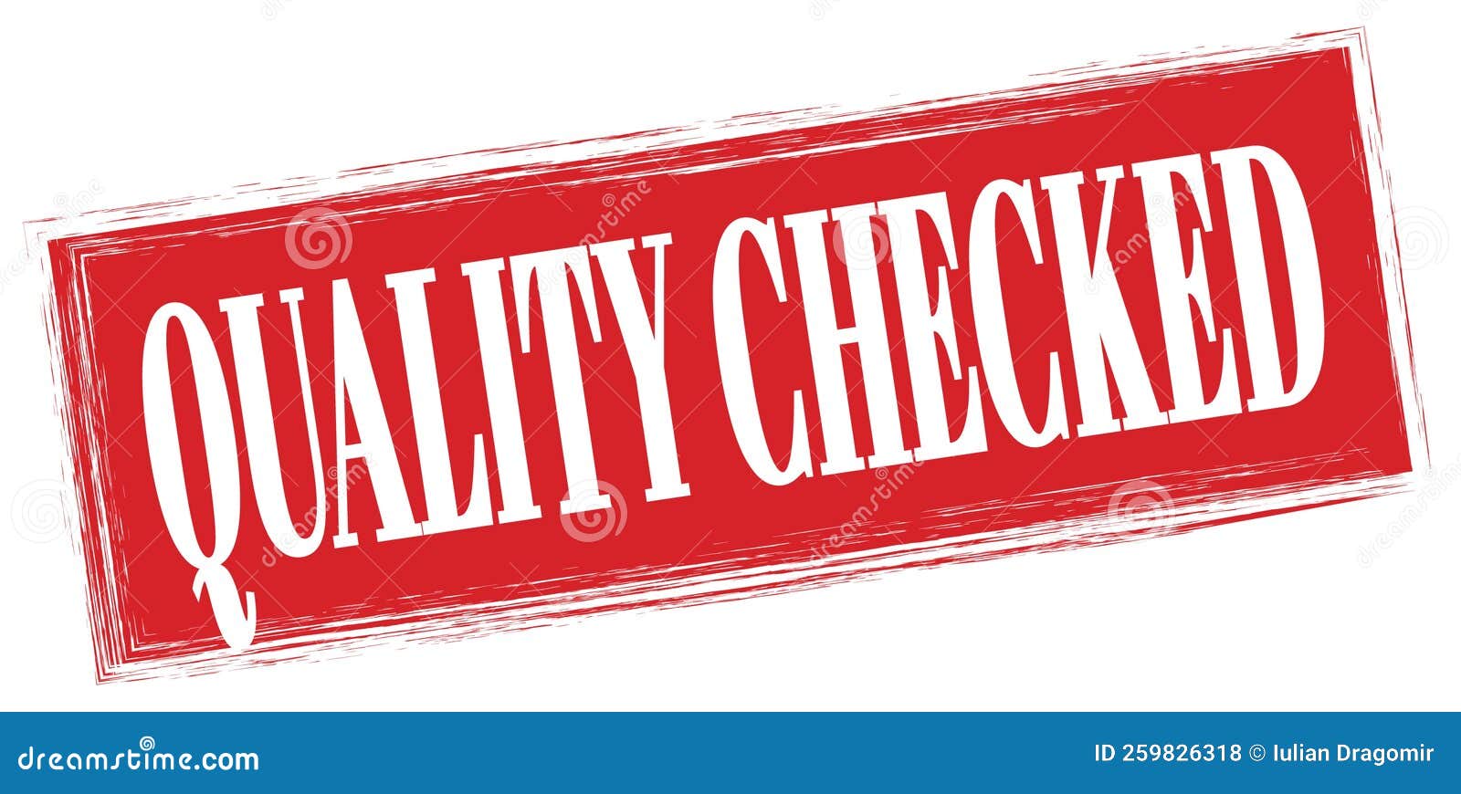 QUALITY CHECKED Text Written on Red Stamp Sign Stock Illustration ...