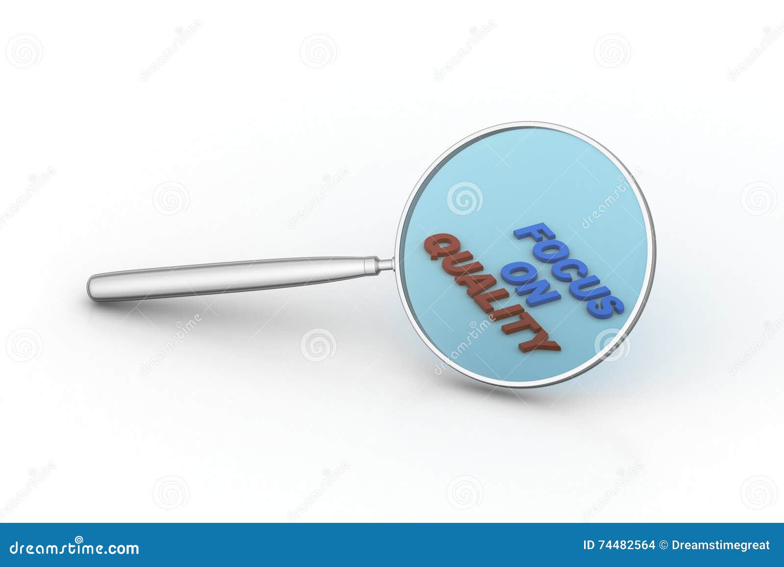 Quality Checking with Magnifier Stock Illustration - Illustration of ...