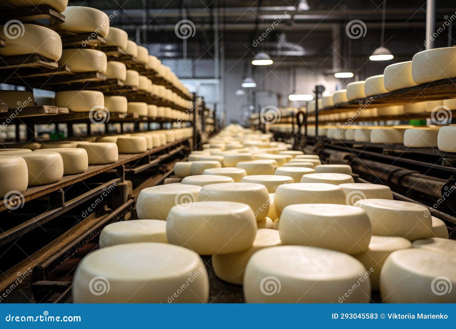 Quality Cheese Production at the Factory Stock Illustration ...