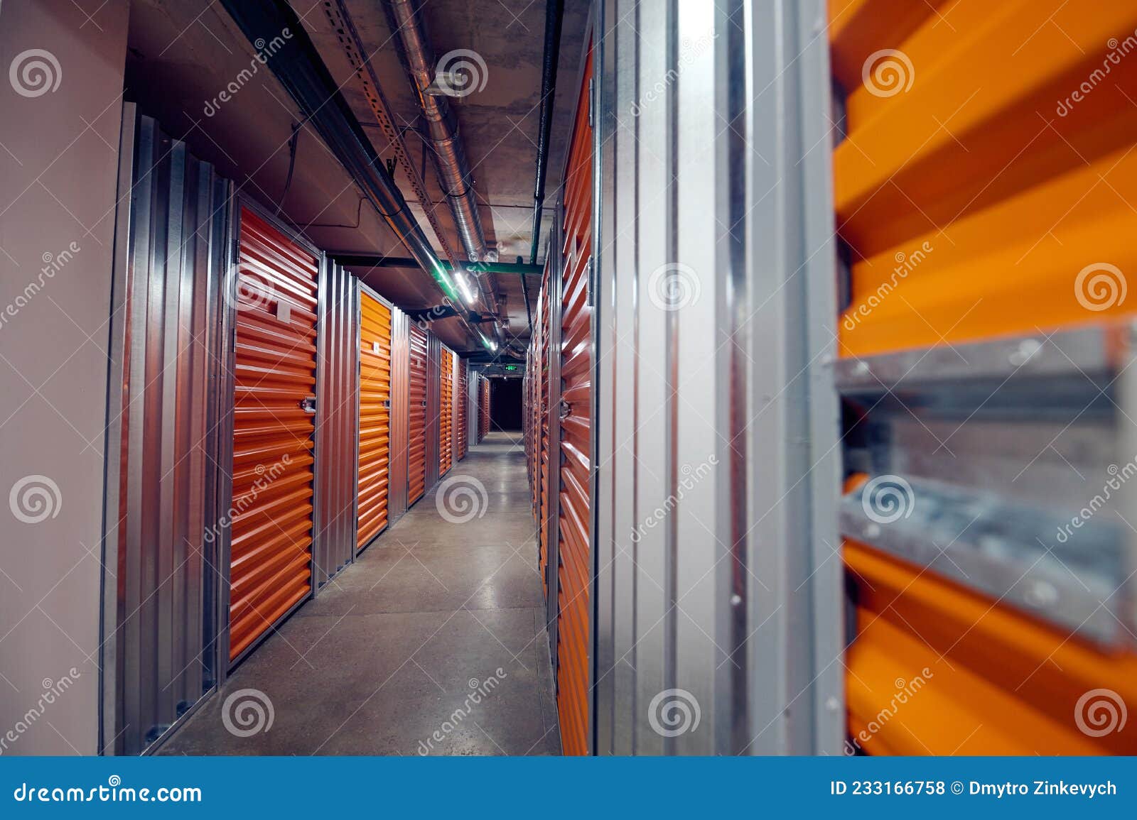 Closed Modern Storage Boxes in Warehouse Stock Photo - Image of surface ...