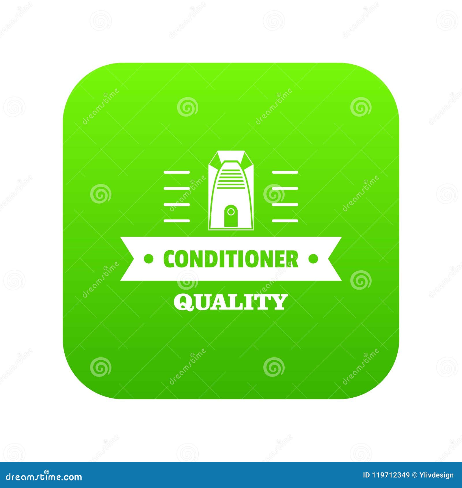 Quality Conditioner Icon Green Vector Stock Vector - Illustration of ...