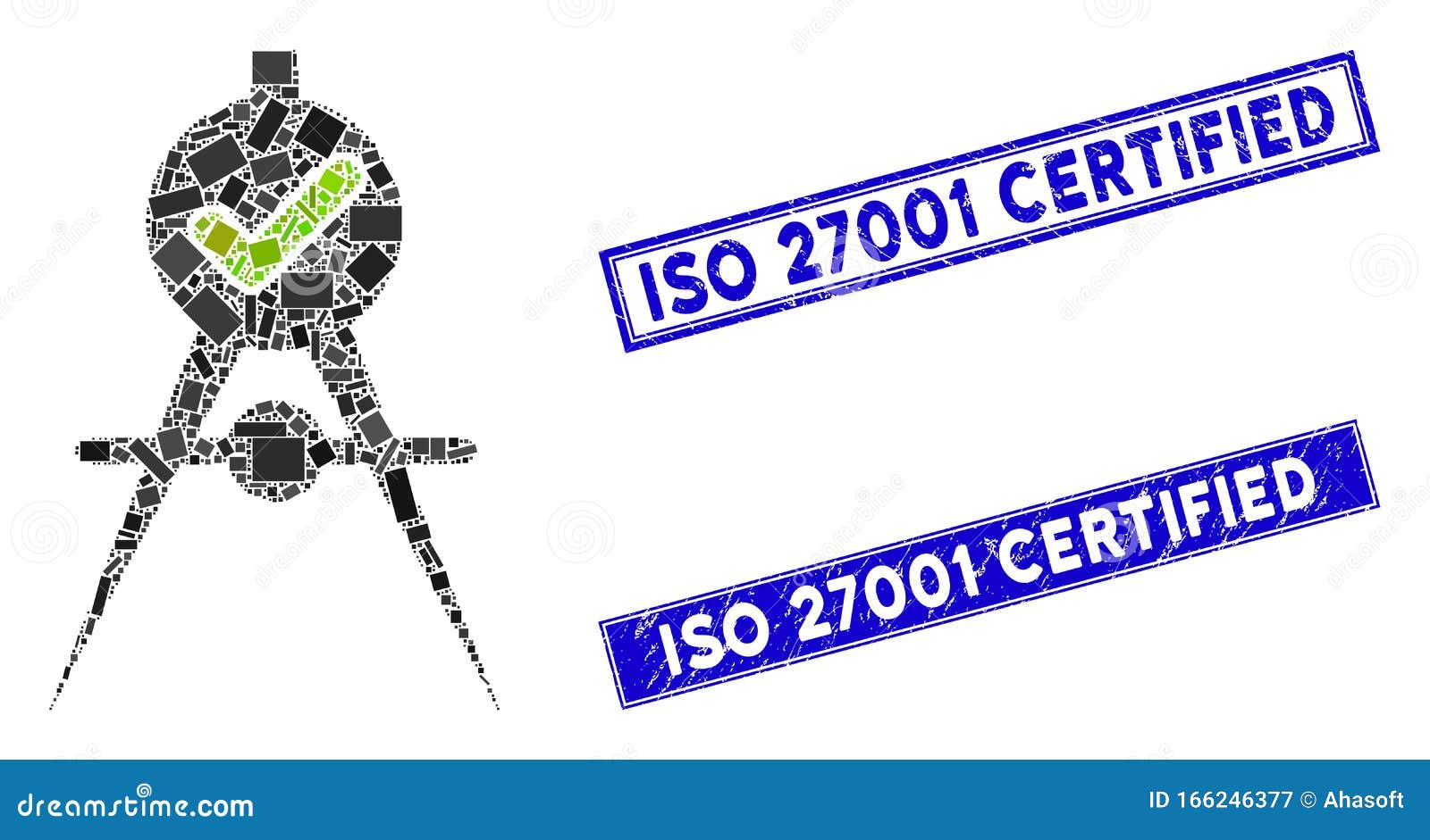 Quality Confirmation Mosaic and Scratched Rectangle ISO 27001 Certified ...