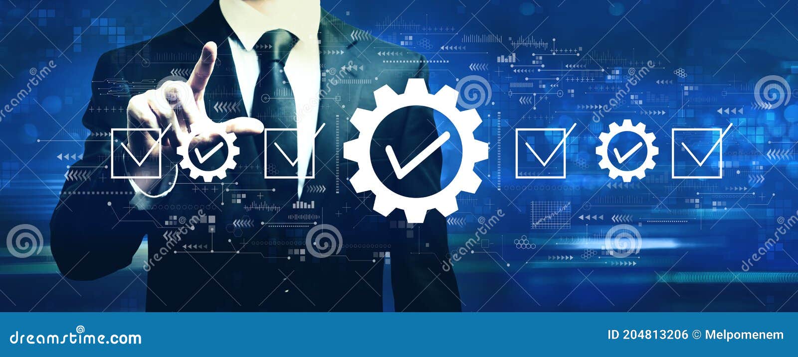 Quality Control Approval with Businessman Stock Photo - Image of ...