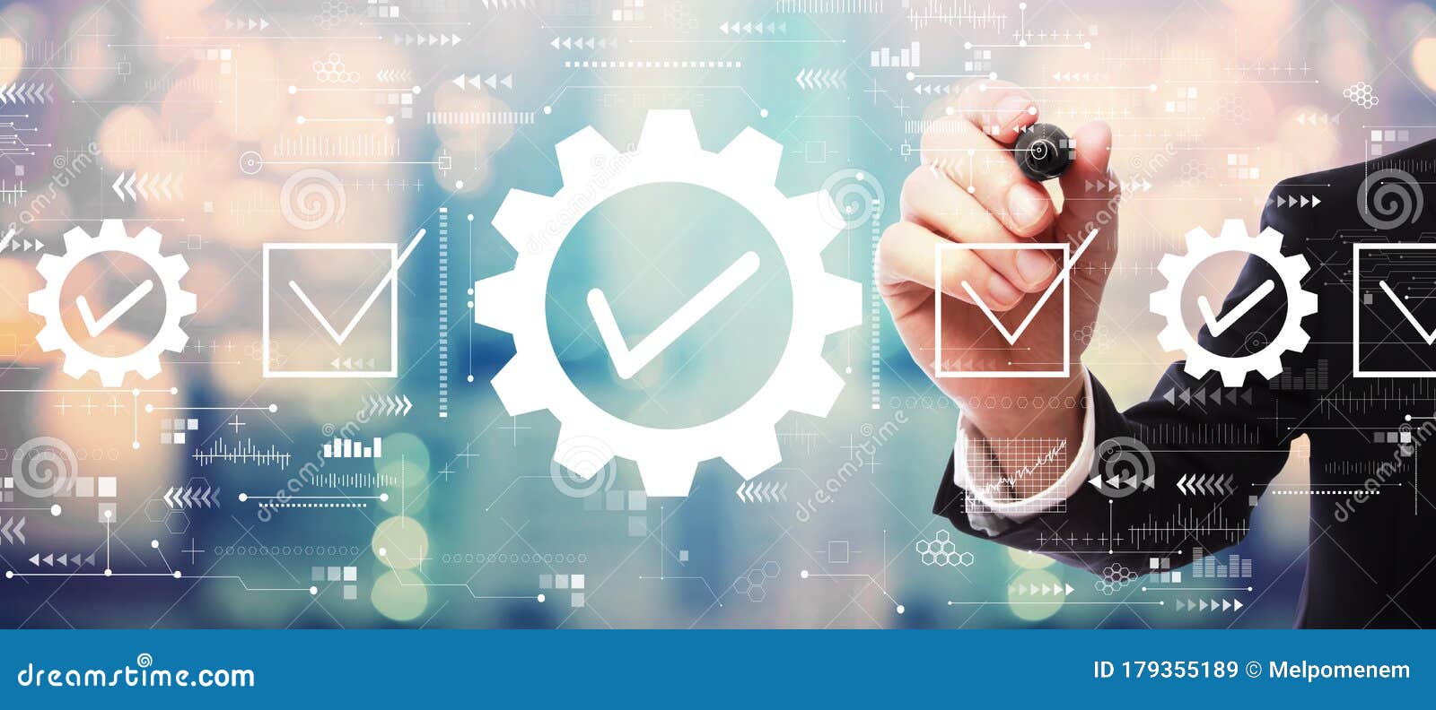 Quality Control Approval with Businessman Stock Image - Image of ...