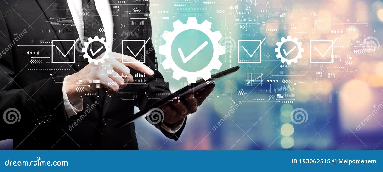 Quality Control Approval with Businessman Stock Image - Image of ...