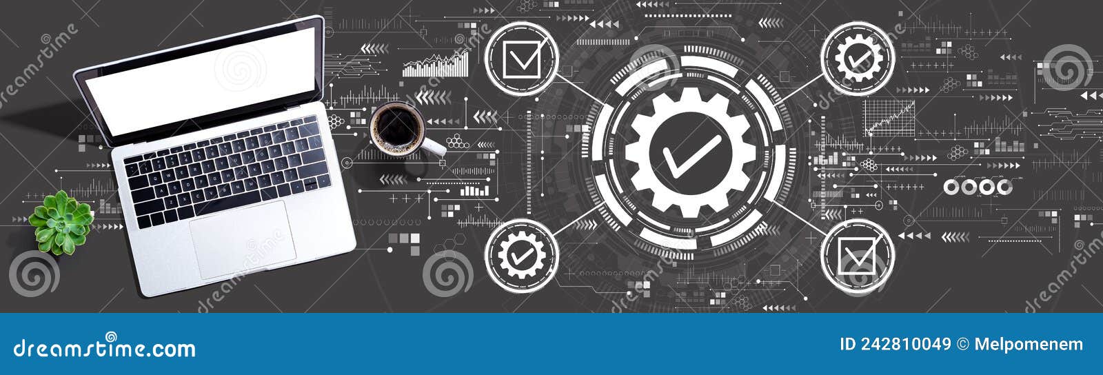 Quality Control Approval with a Laptop Computer Stock Image - Image of ...