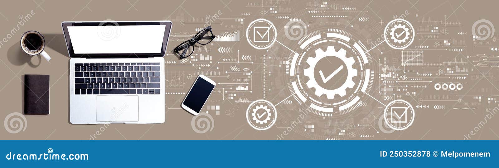 Quality Control Approval with a Laptop Computer Stock Photo - Image of ...