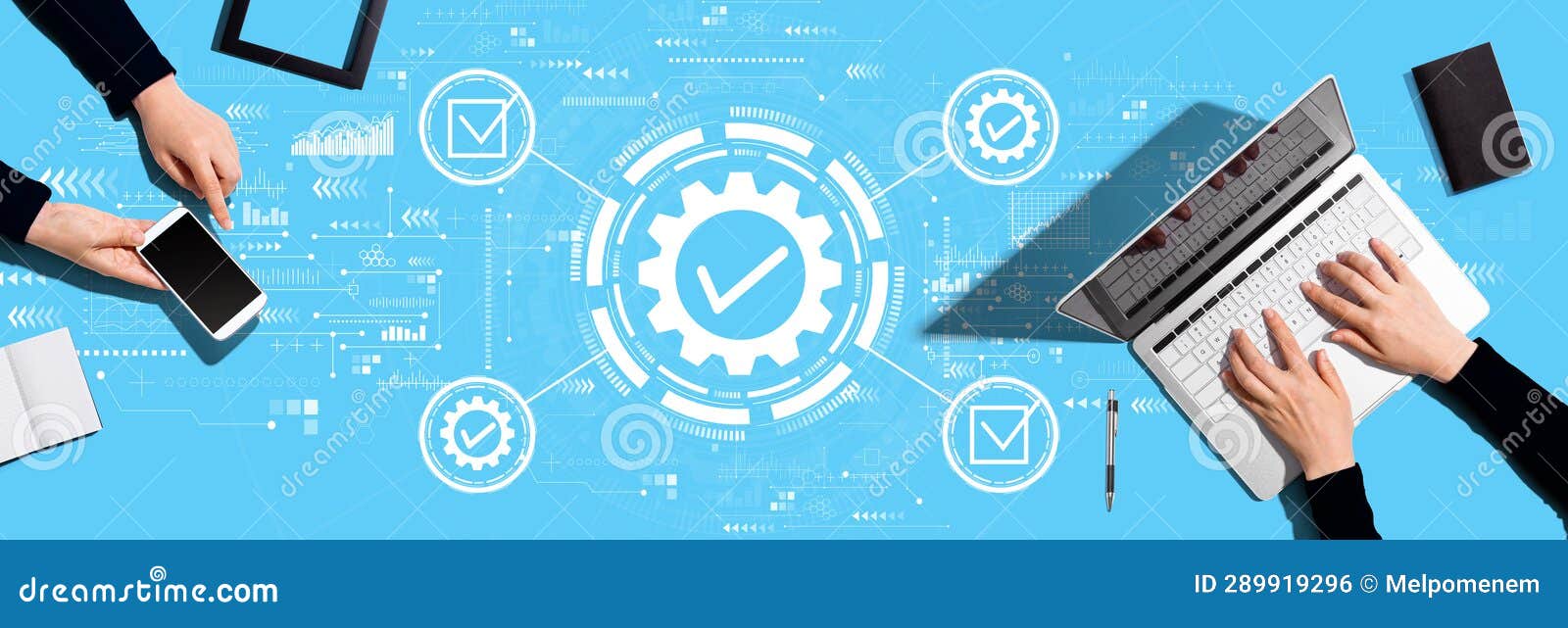 Quality Control Approval with People Working Together Stock Photo ...