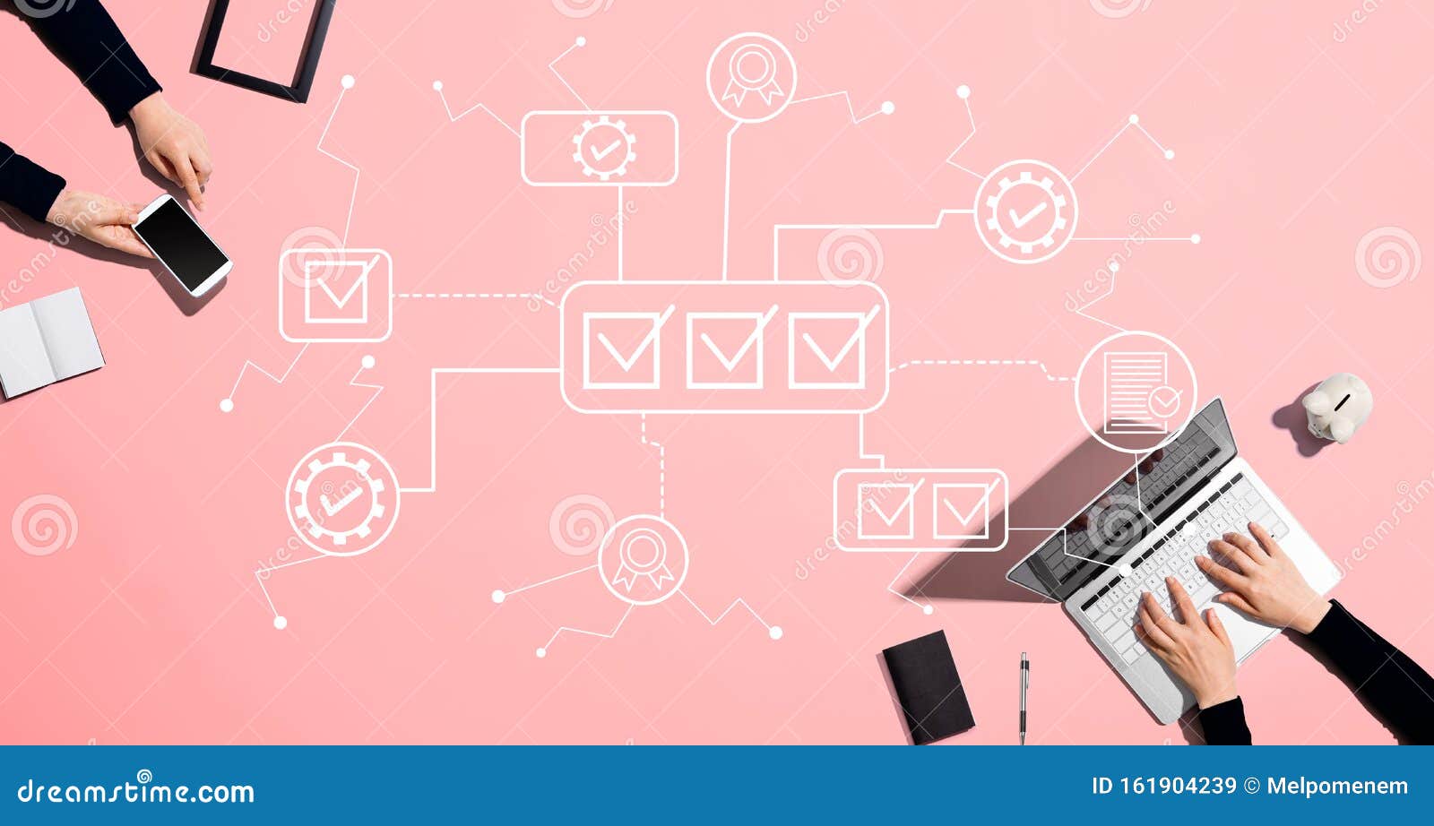 Quality Control Approval with People Working Together Stock Image ...