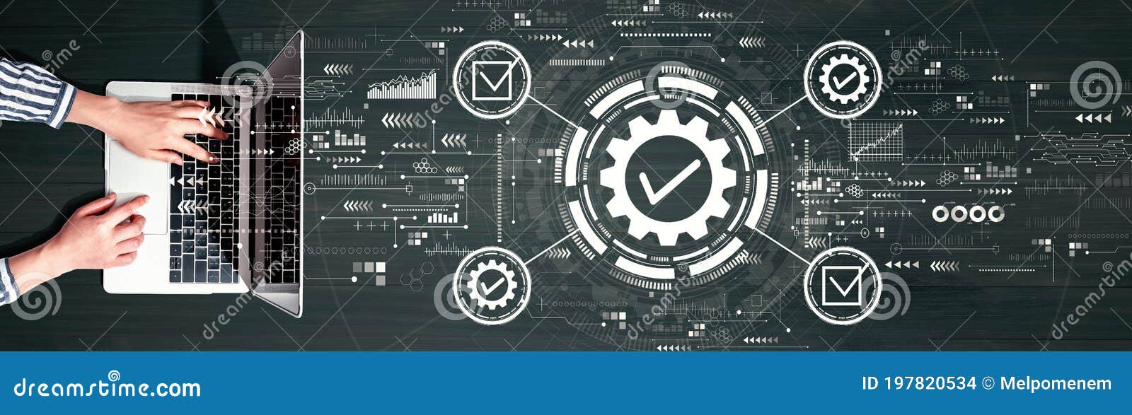 Quality Control Approval with Person Using a Laptop Stock Photo - Image ...