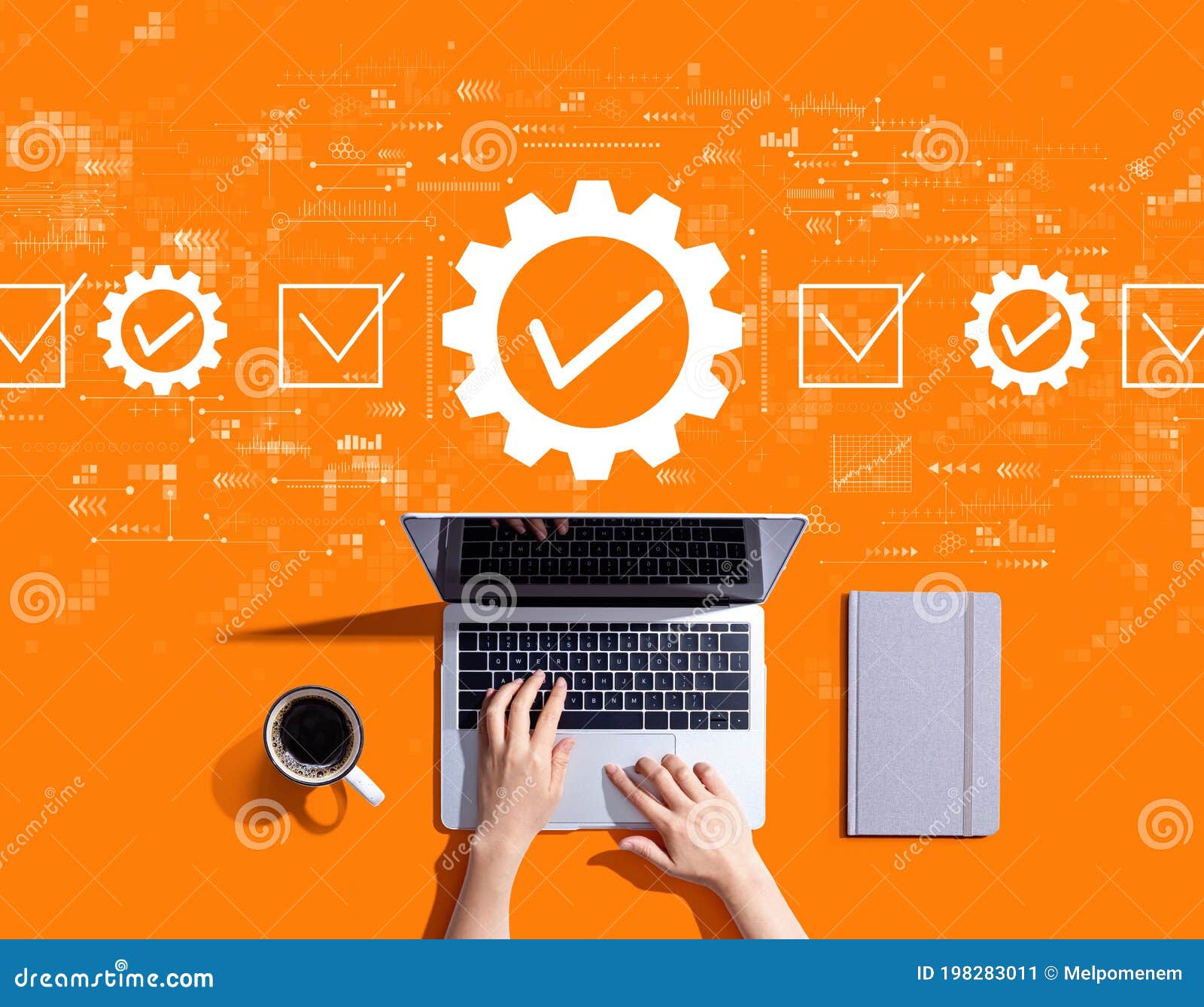 Quality Control Approval with Person Using a Laptop Stock Image - Image ...