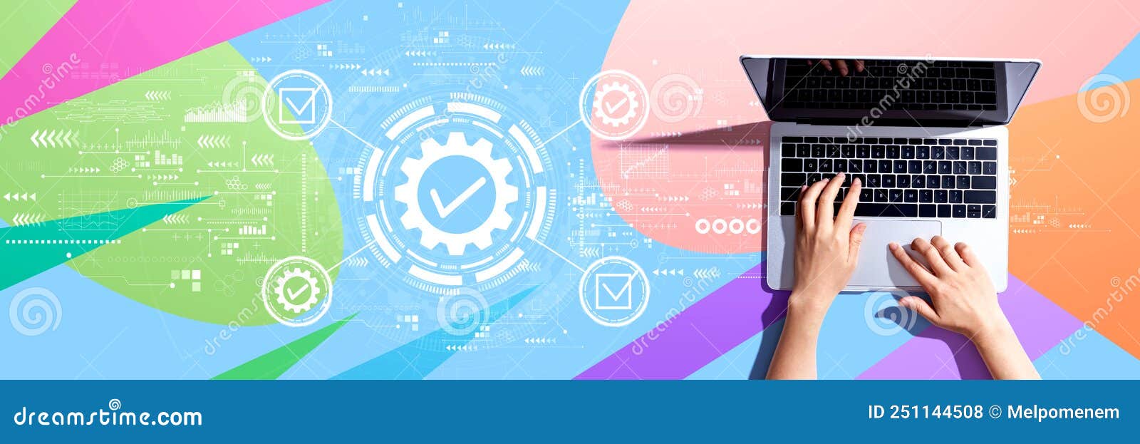 Quality Control Approval with Person Using a Laptop Stock Photo - Image ...