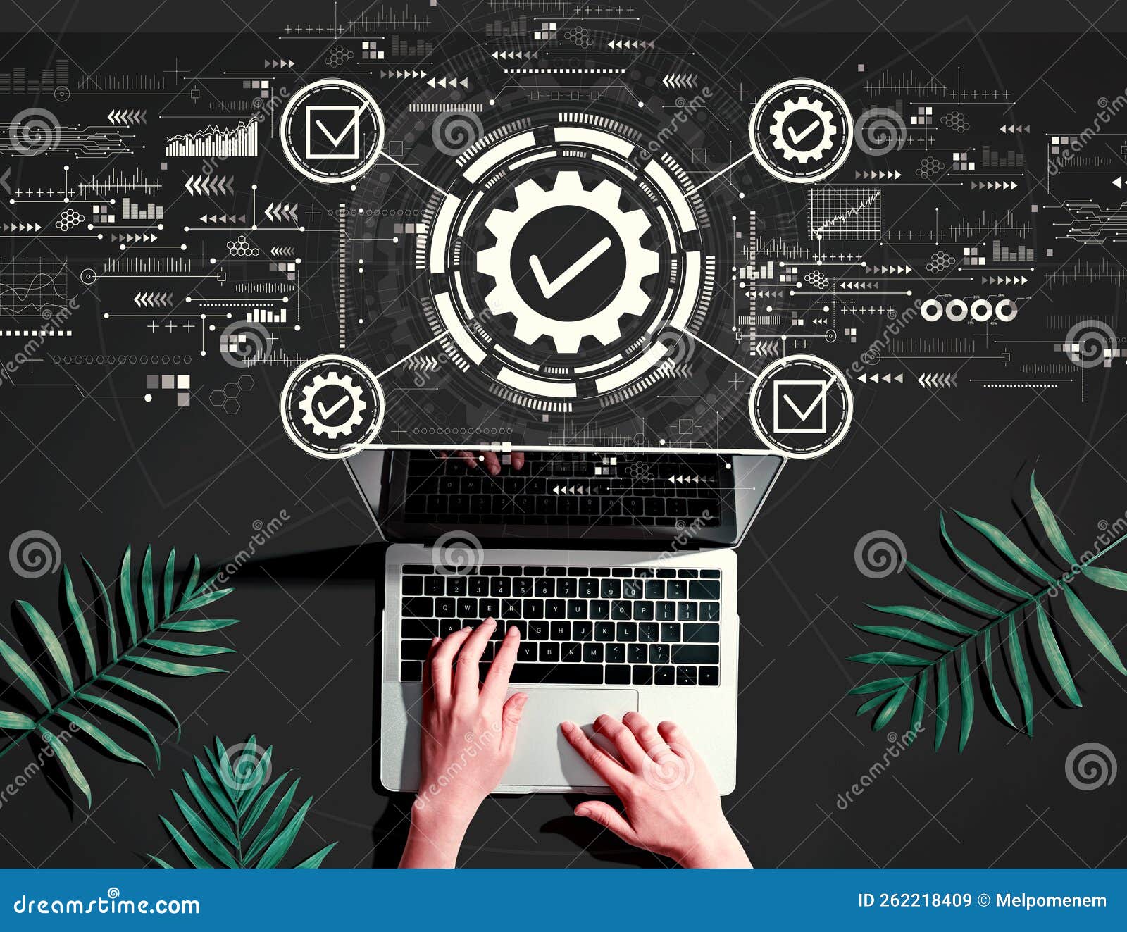 Quality Control Approval with Person Using a Laptop Stock Image - Image ...