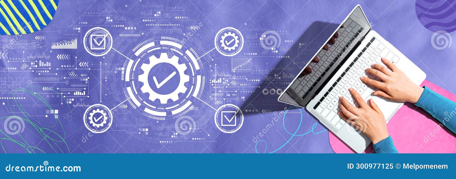 Quality Control Approval with Person Using a Laptop Stock Image - Image ...