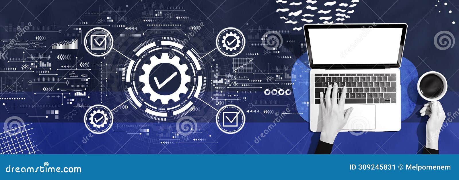 Quality Control Approval with Person Using a Laptop Stock Image - Image ...