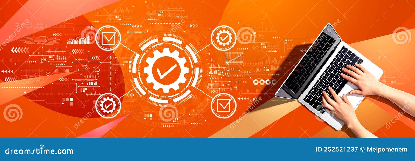 Quality Control Approval with Person Using a Laptop Stock Image - Image ...