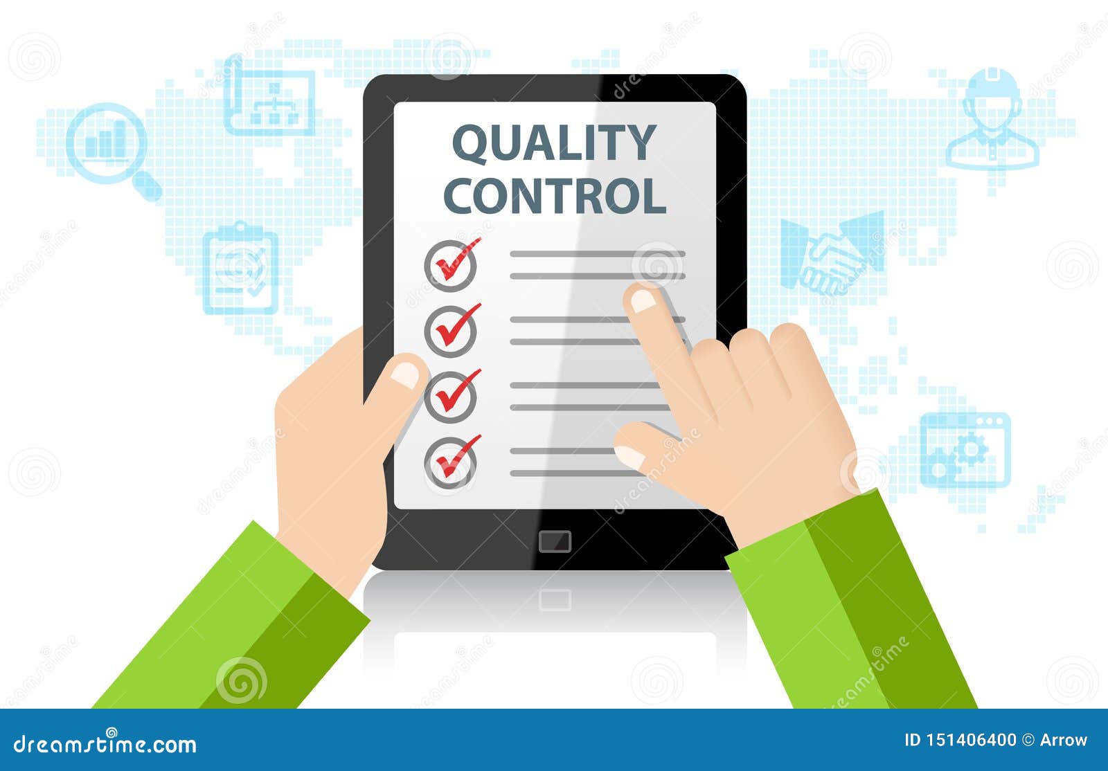 Quality Control Approval stock illustration. Illustration of customer ...