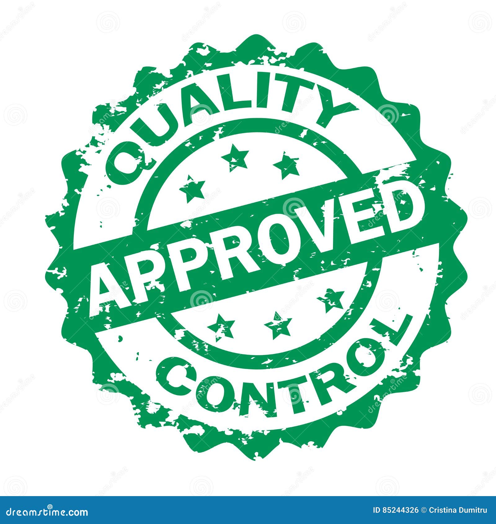 Quality Approved Stamp Quality Control Approved Red Stock