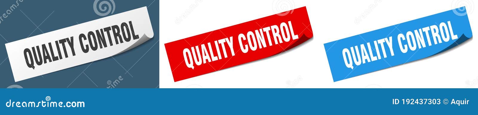Quality Control Banner. Quality Control Speech Bubble Label Set. Stock ...