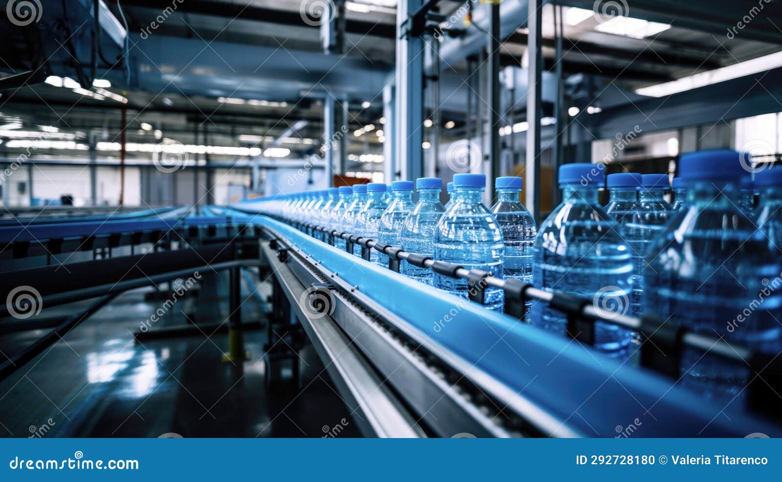 Quality Control at a Bottled Water Production Plant. Stock Photo ...