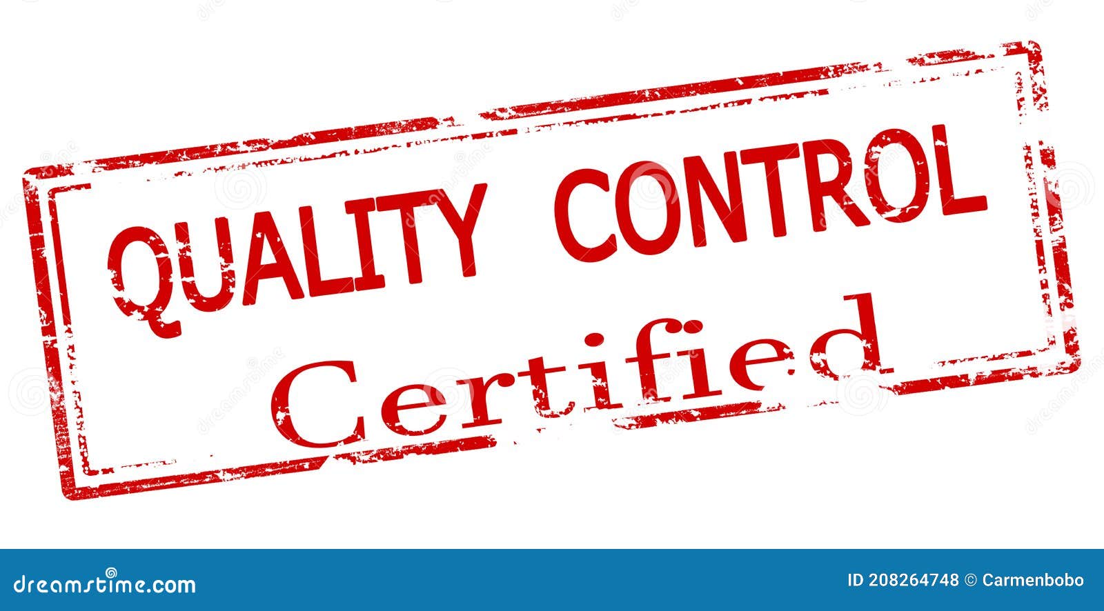 Stamp with Text Quality Control Certified Stock Illustration ...