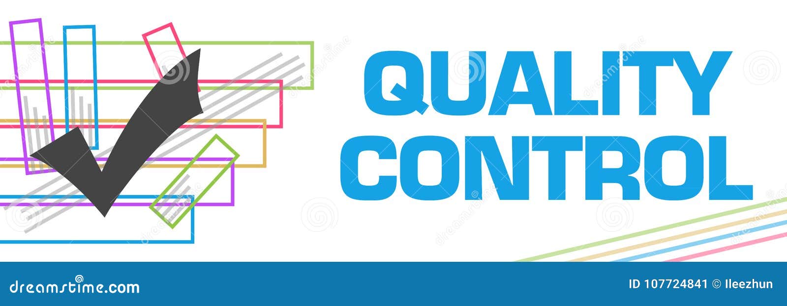 Quality Control Colorful Strokes Stock Illustration - Illustration of ...