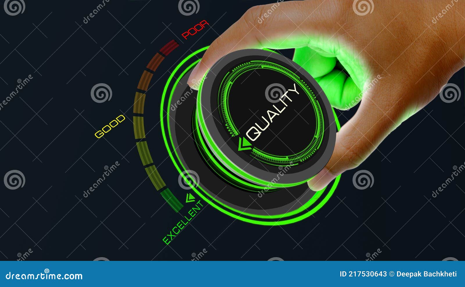 Quality Control Concept with Knob Button Stock Image - Image of concept ...