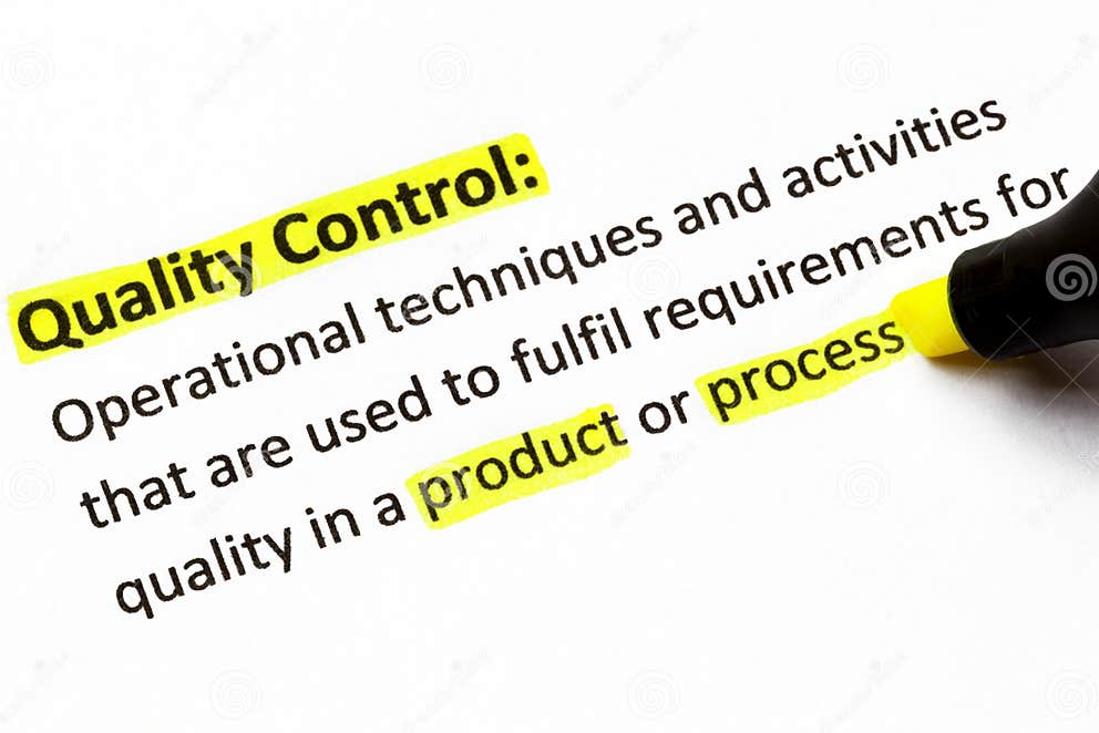 Quality Control Definition stock photo. Image of quality - 29252850