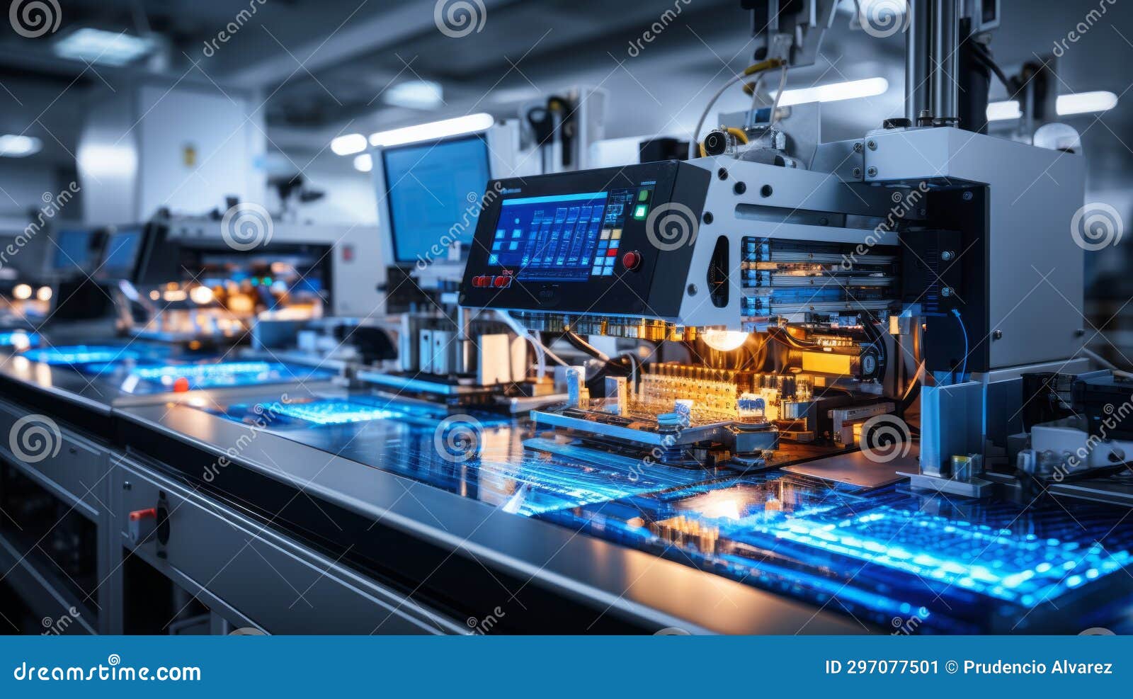 Quality Control of the Electronic Chip Factory Stock Illustration ...