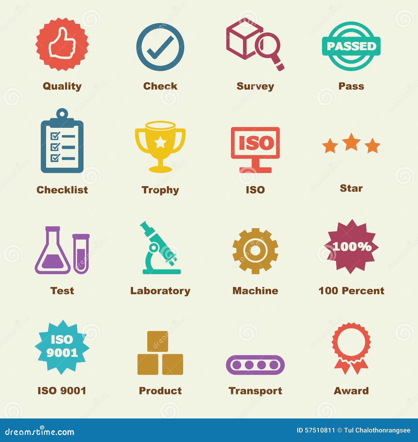 Quality Control Elements Stock Vector Illustration Of Logo 57510811