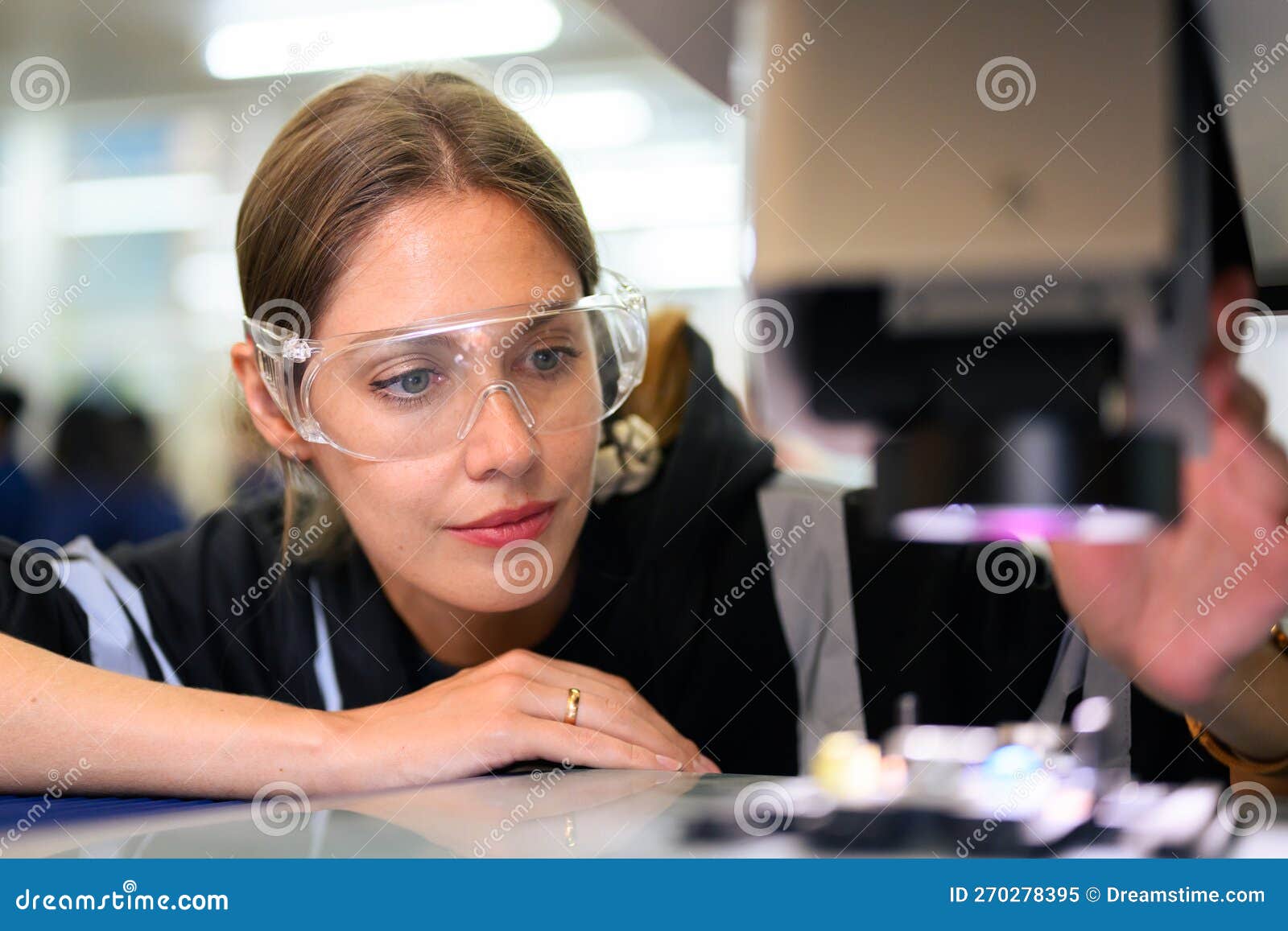 Quality Control Engineer Specialist Checking and Inspecting Circuit ...