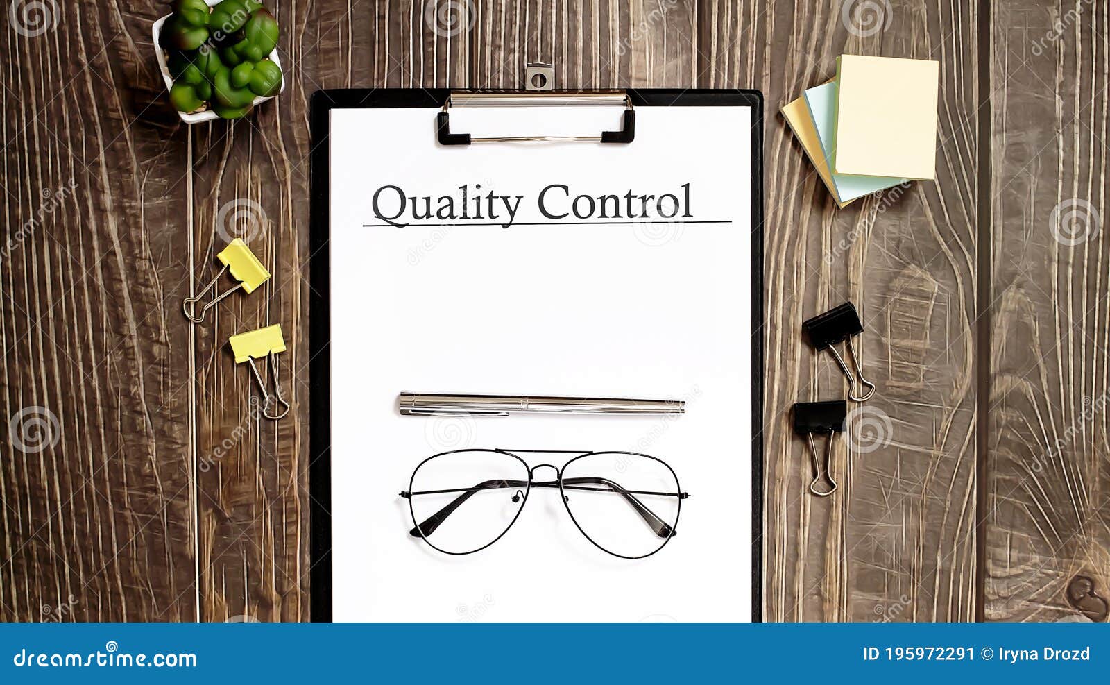 Quality Control Form on a Wooden Table Stock Image - Image of analyzing ...