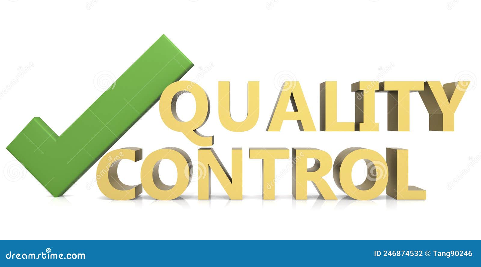 Quality Control with Green Check Mark Stock Illustration - Illustration ...