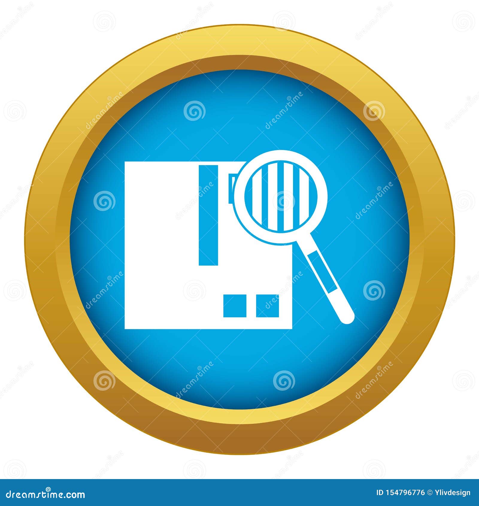Quality Control Icon Blue Vector Isolated Stock Vector - Illustration ...