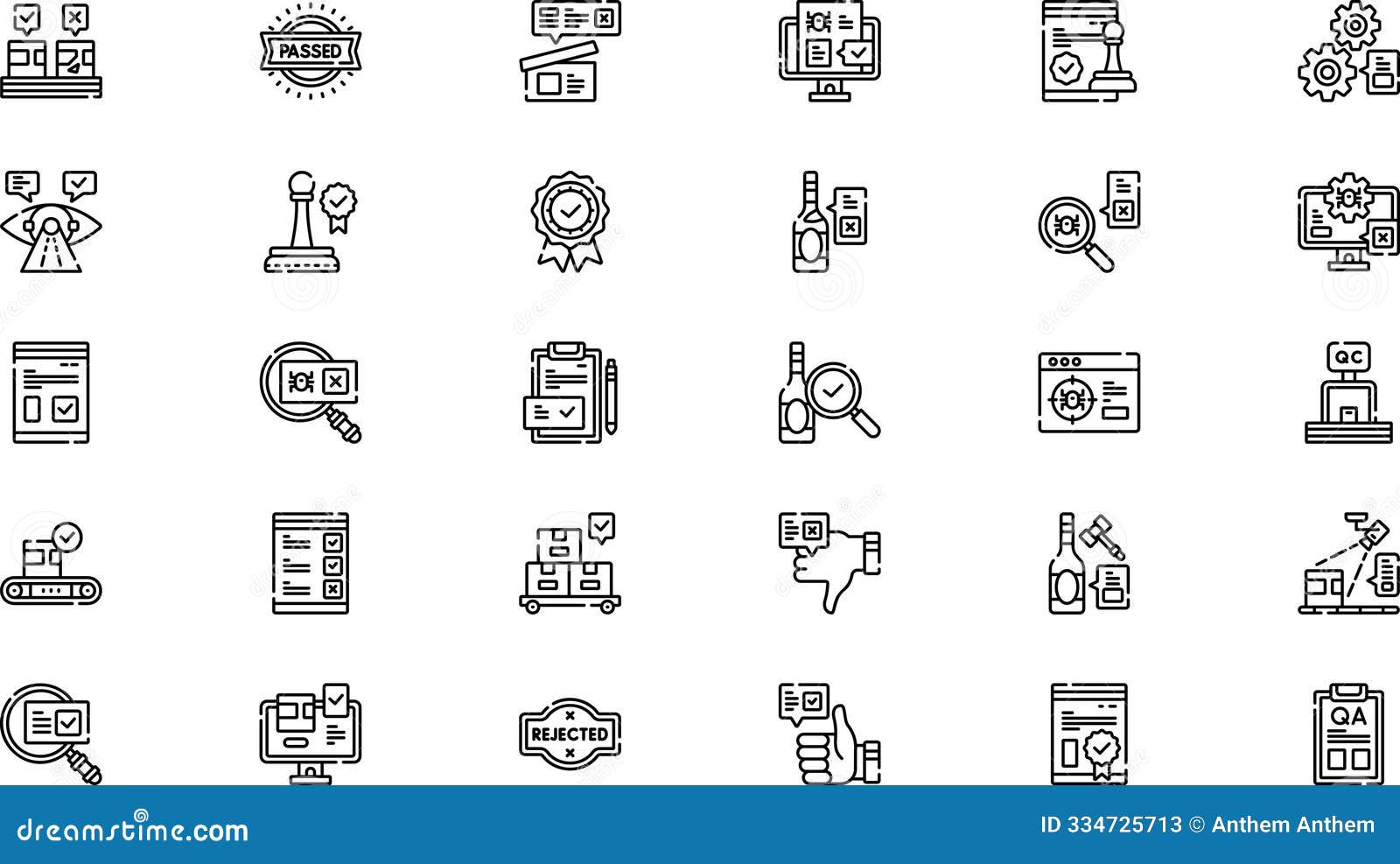 Quality Control Icons High-Quality Vector Icons Collection with ...