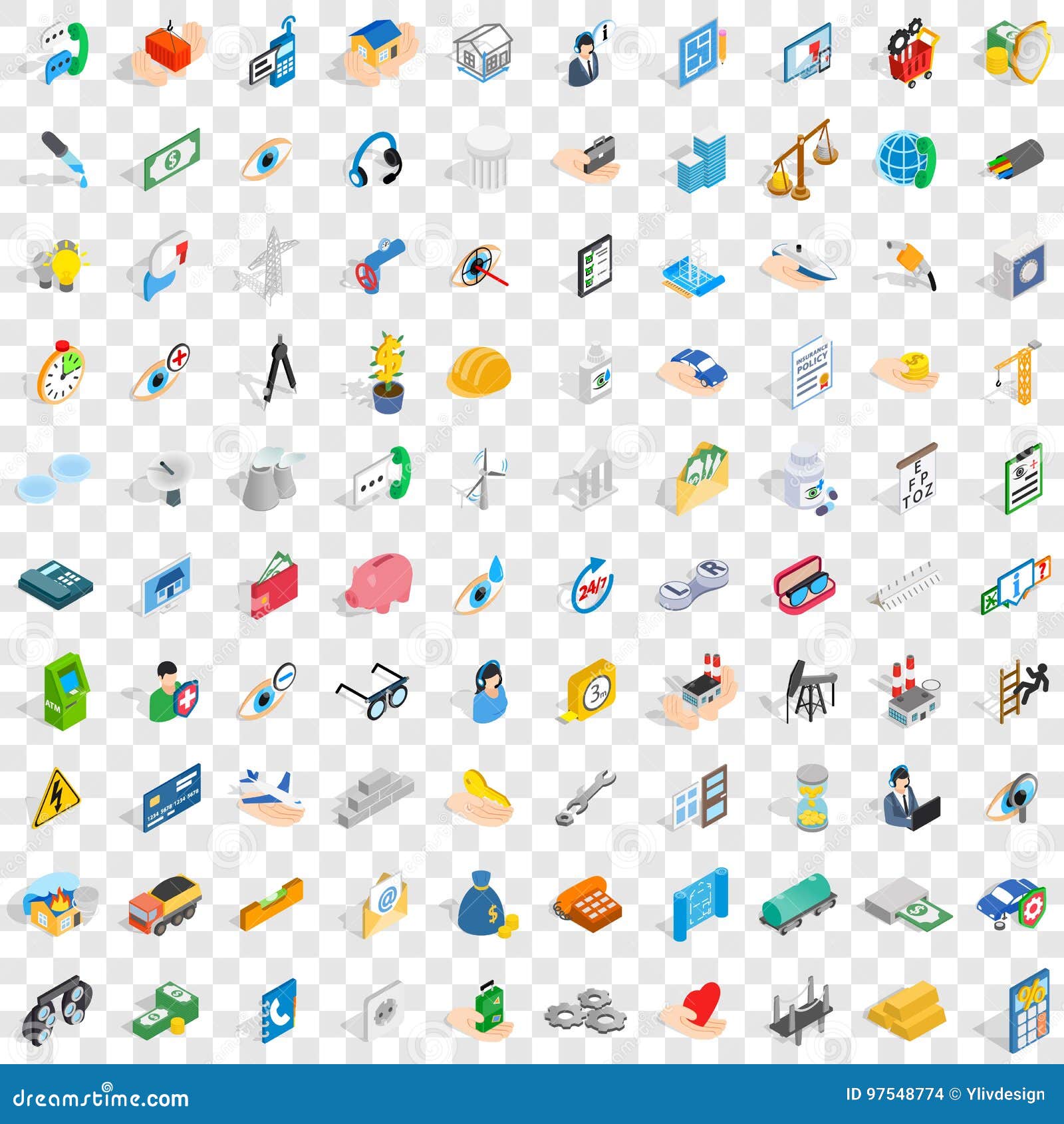 100 Quality Control Icons Set, Isometric 3d Style Stock Vector ...