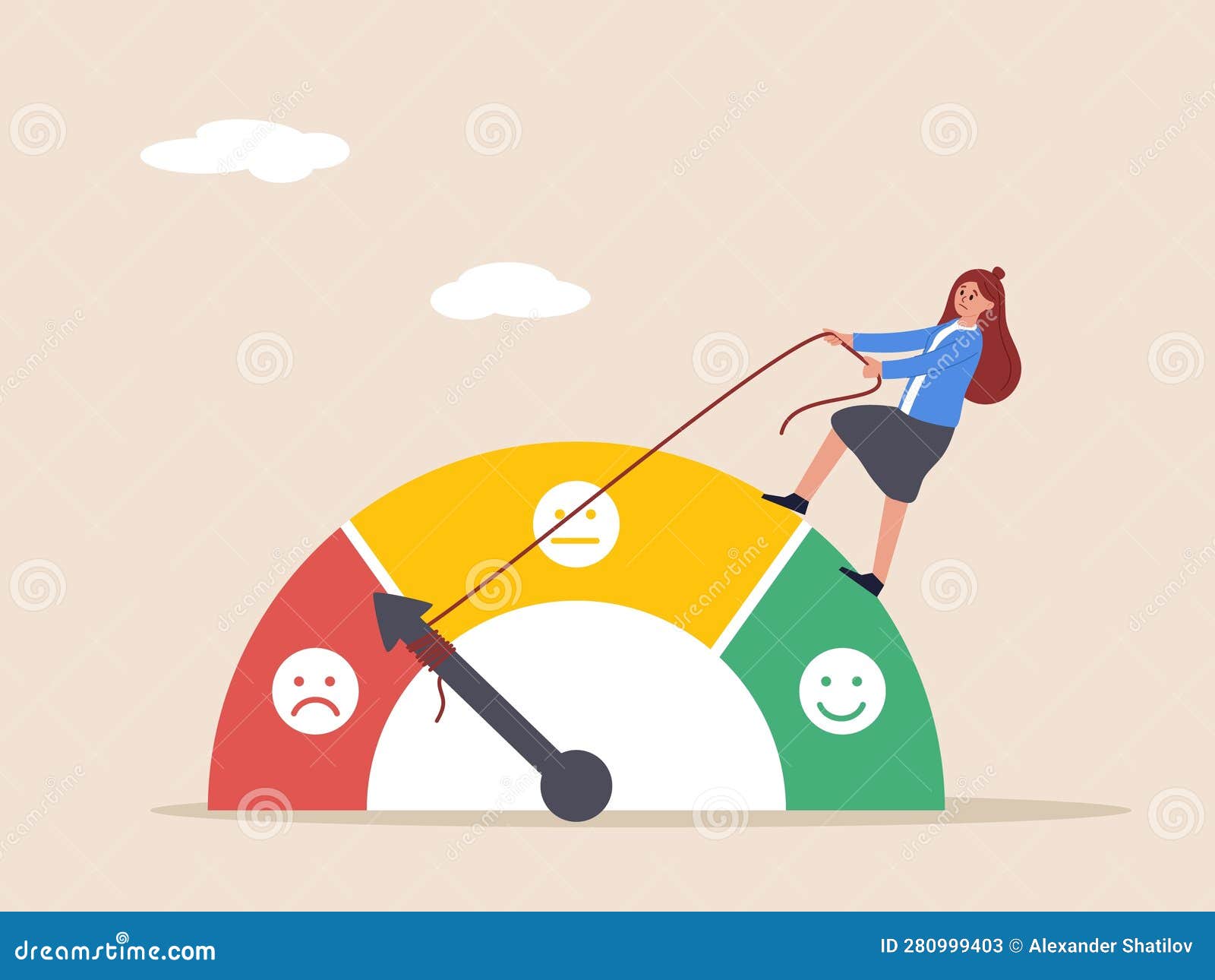 Performance Rating Abstract Concept Vector Illustration Performance