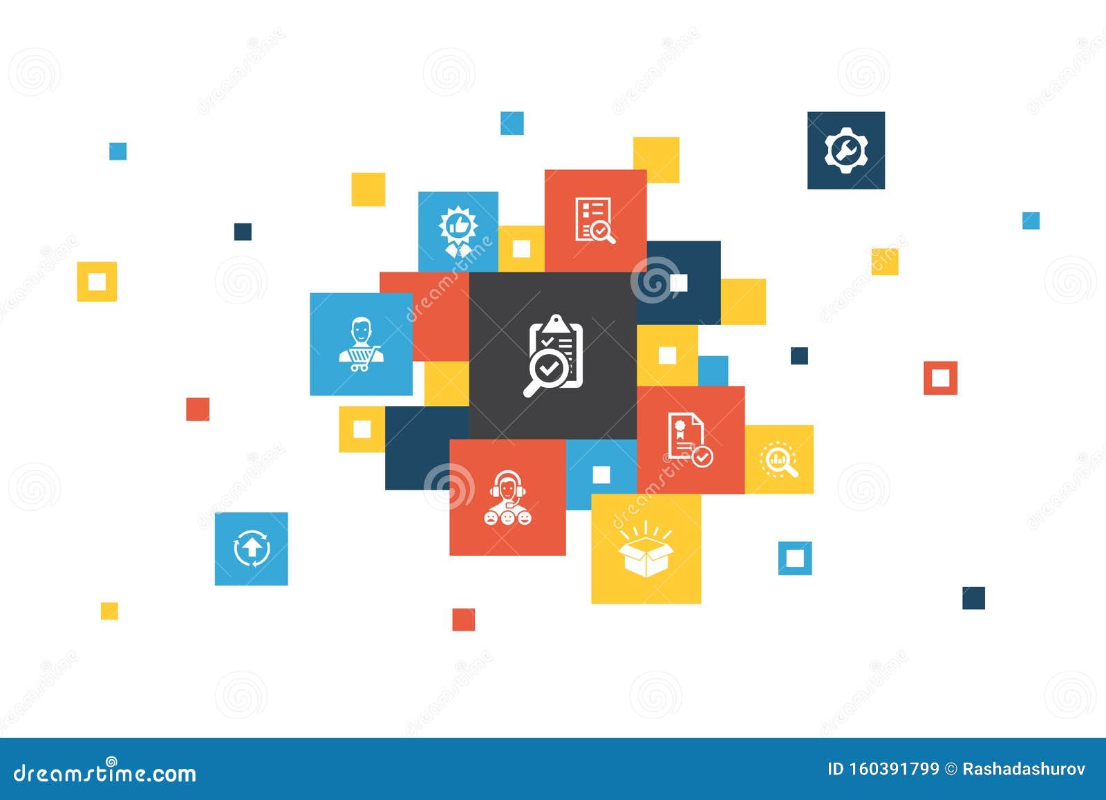 Quality Control Infographic 10 Steps Stock Vector - Illustration of ...