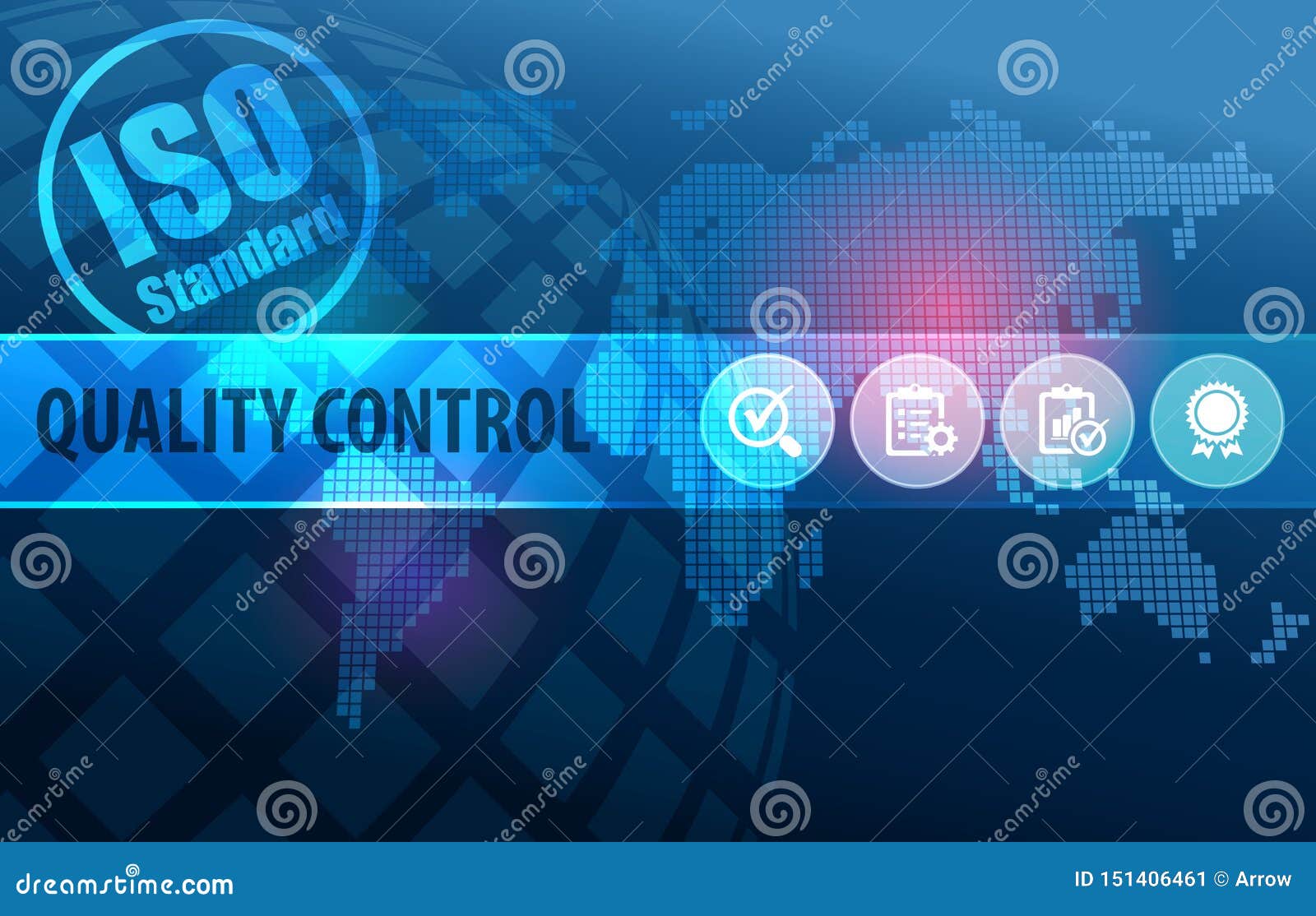 Quality Control ISO Standard Concept Background Stock Illustration ...