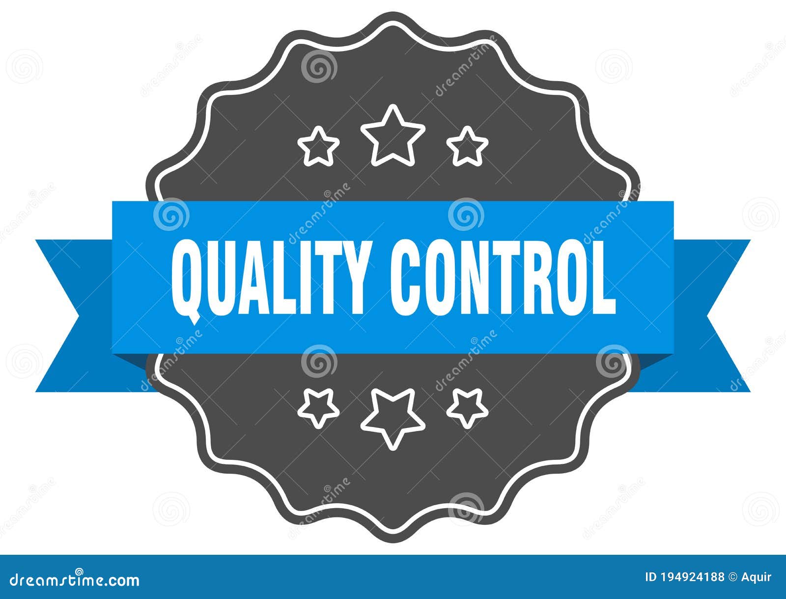 Quality control label stock vector. Illustration of quality - 194924188